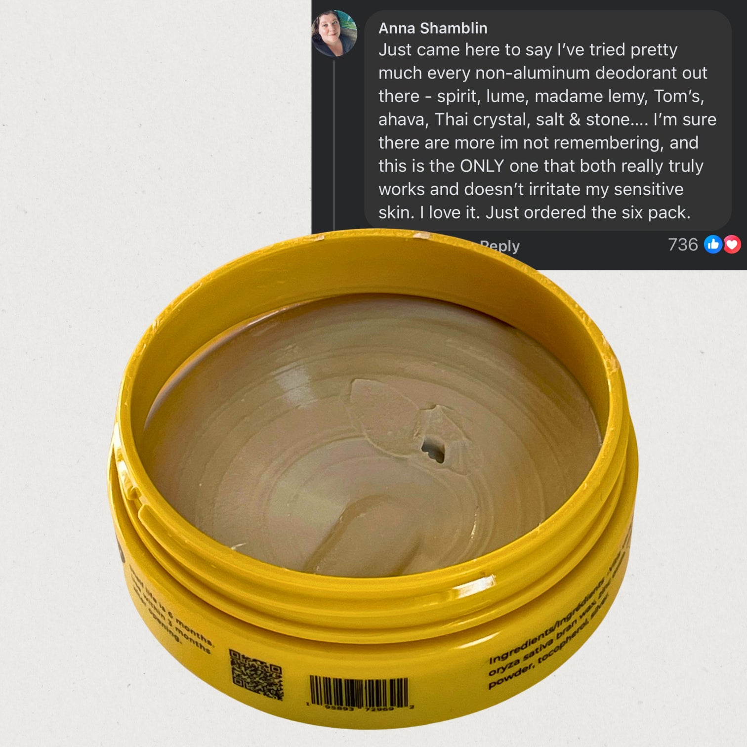 Fragrance-free natural deodorant (40g) : 24-hour odour protection that ...